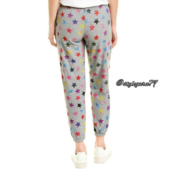 Chaser | Pants & Jumpsuits | Nwt Chaser Rainbow Star Gray Lounge Pants ...
